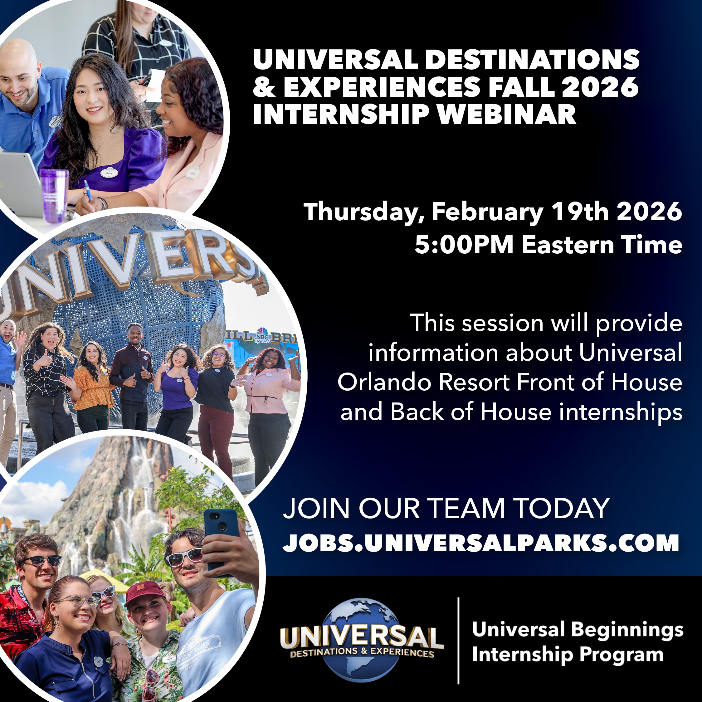 Universal Destinations & Experiences Fall 2026 Internship Webinar ...