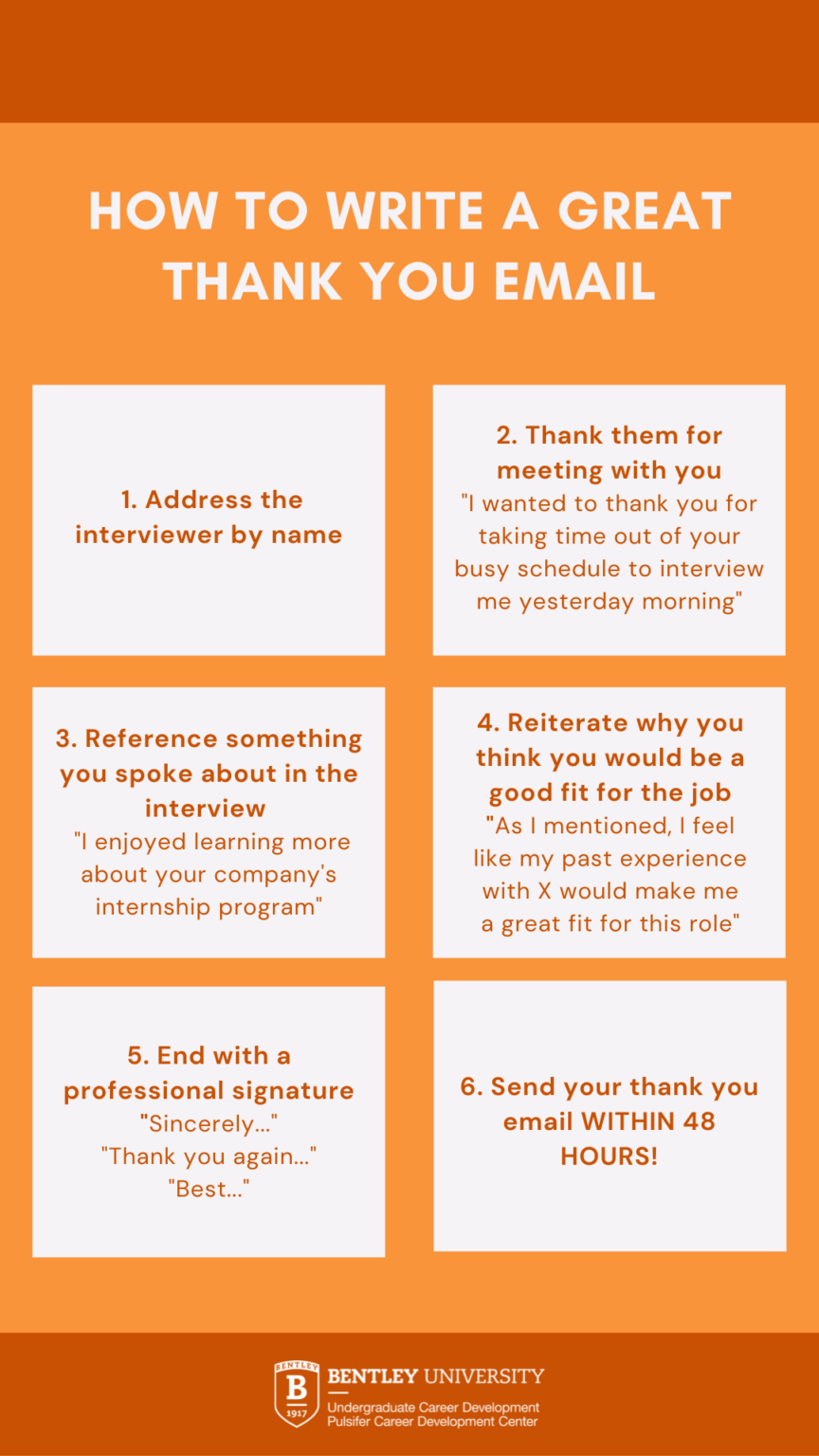 How to Write a Great Thank You Email – Bentley CareerEdge
