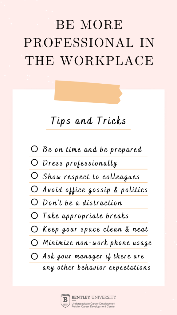 How to be More Professional in the Workplace – Bentley CareerEdge