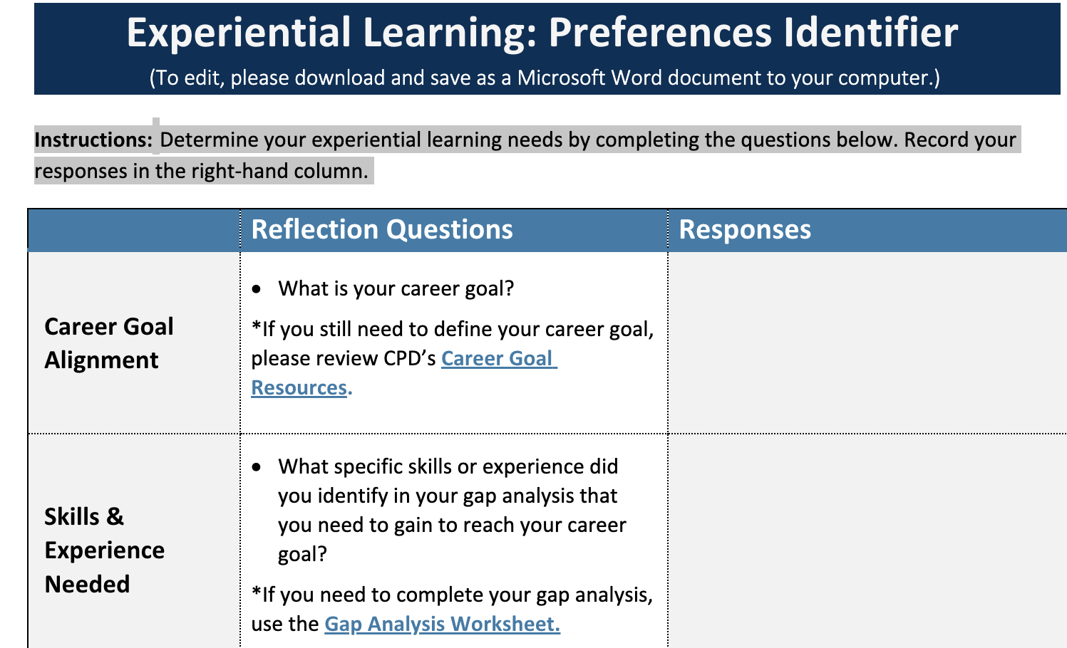 Internships & Experiential Learning – Career & Professional Development ...