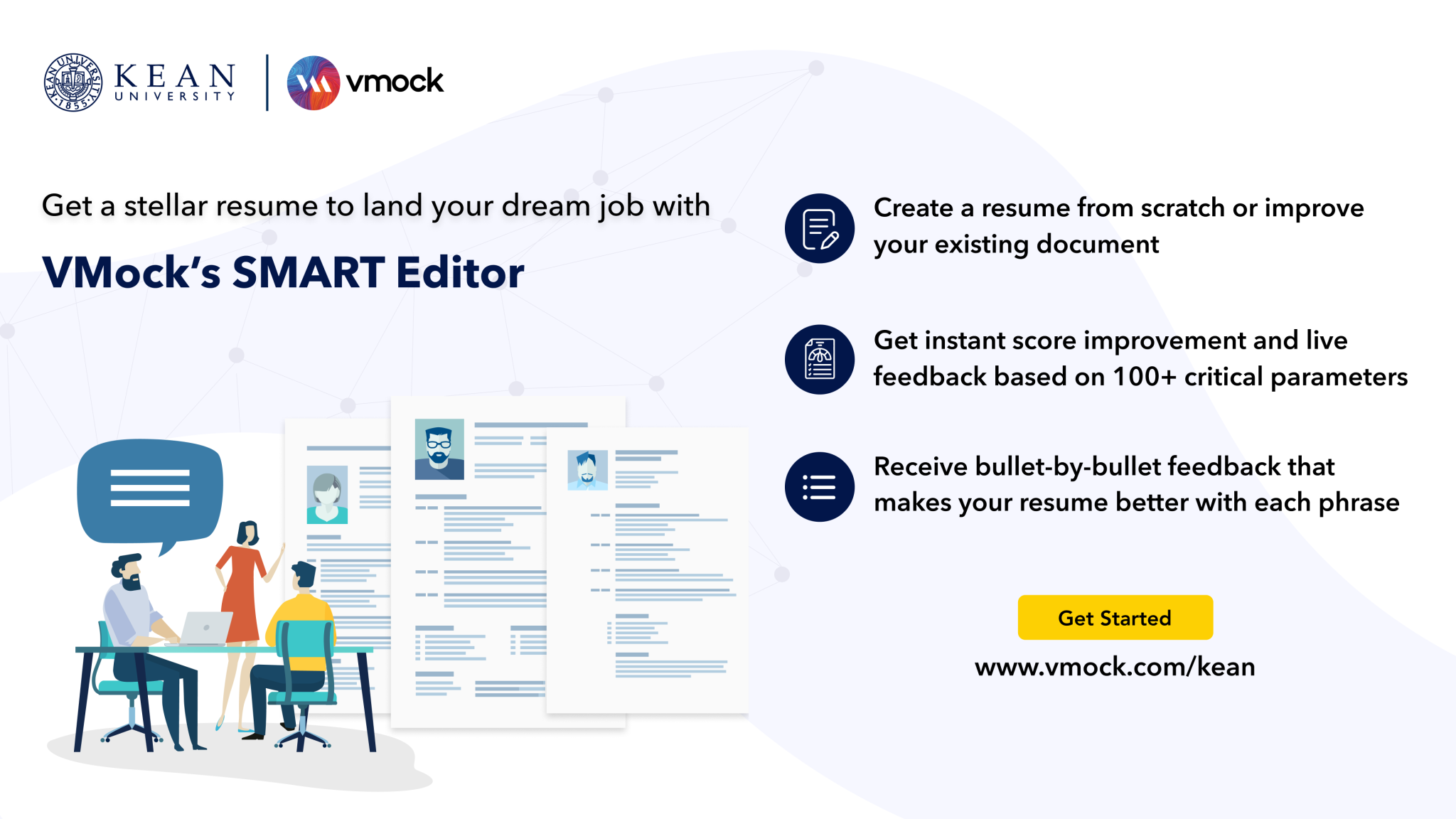 VMock – 24/7 On demand resume and interview support – Office of Career Services | Kean University