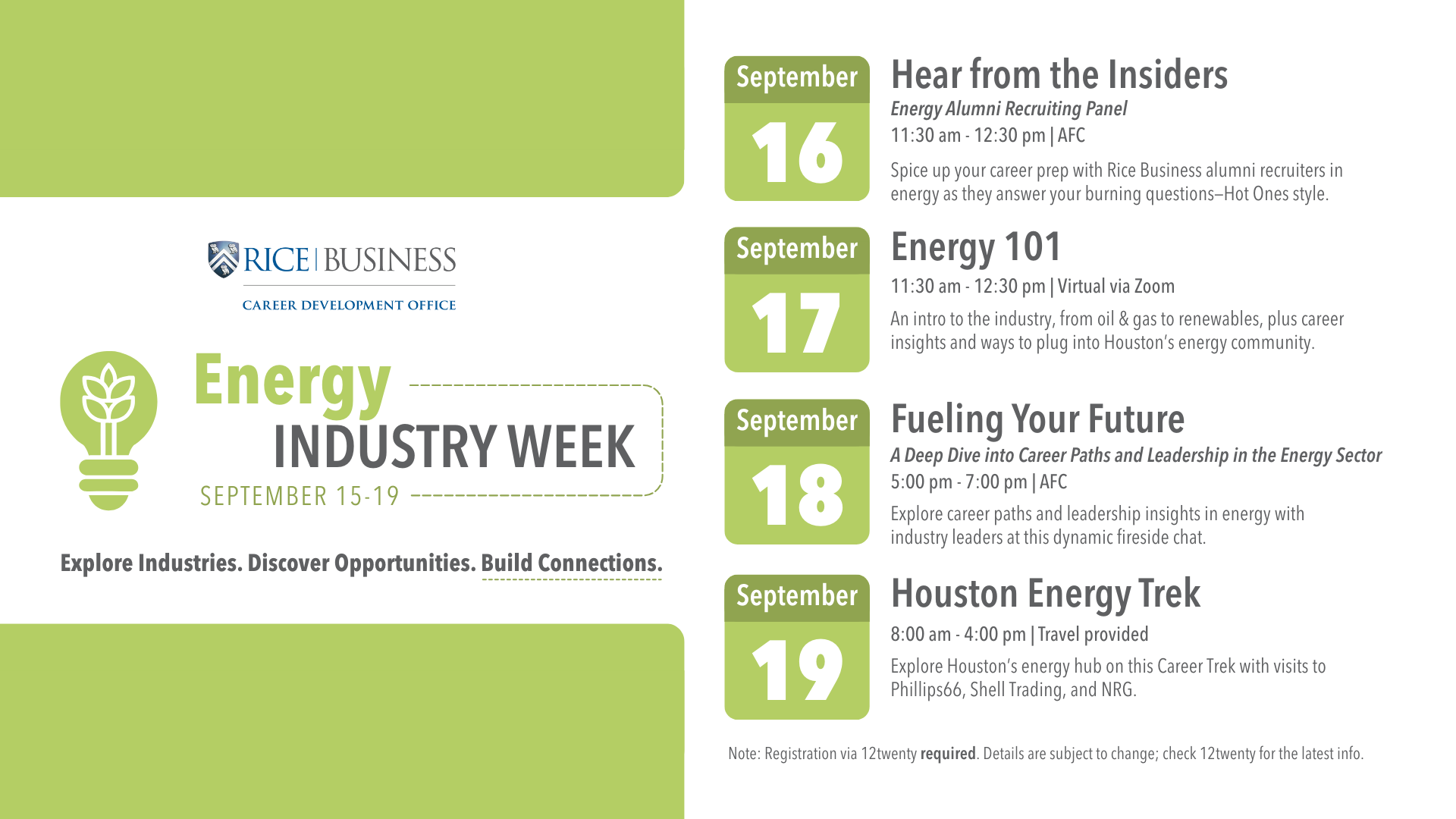 Powering Possibilities: Energy Industry Week at Rice Business – Career Development Office | Rice ...